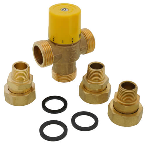 74202W - Webstone 74202W - 1/2" Male NPT Thermostatic Mixing Valve w ...