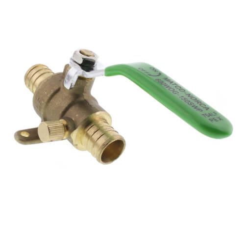 754PXDE04LF - Matco-Norca 754PXDE04LF - 3/4" PEX Ball Valve w/ Waste ...