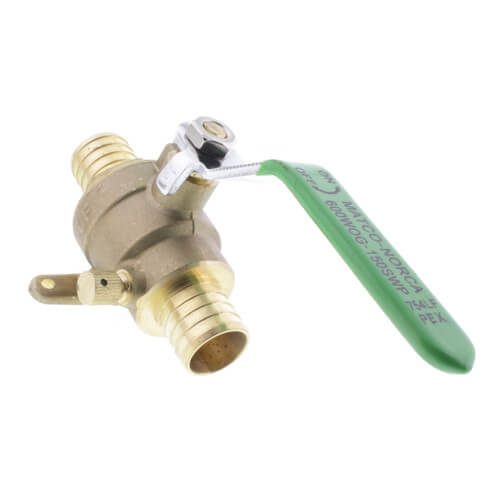 754PXDE05LF - Matco-Norca 754PXDE05LF - 1" PEX Ball Valve w/ Waste ...