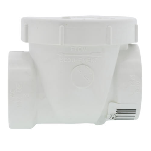 757583 - IPEX 757583 - 2" PVC Backwater Valve w/ DWV Hub