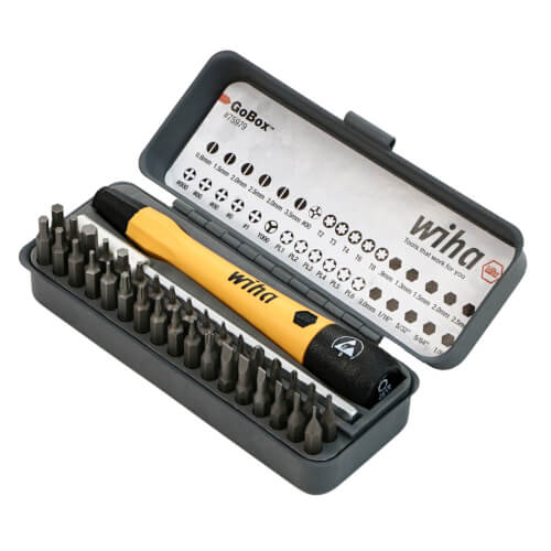 75979 - Wiha 75979 - 36-Piece GoBox Electronics ESD Precision Micro Bit Set