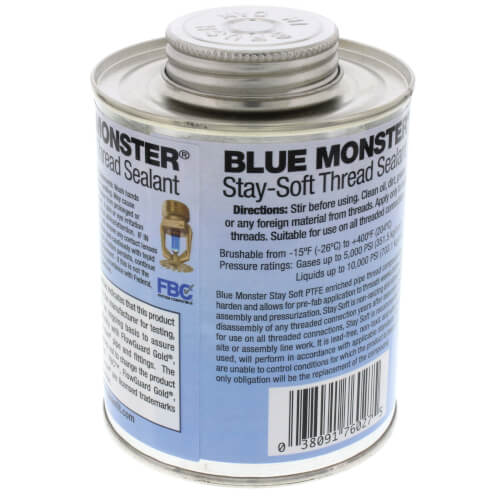 76027 - Blue Monster 76027 - Blue Monster Stay-Soft Thread Sealant w ...