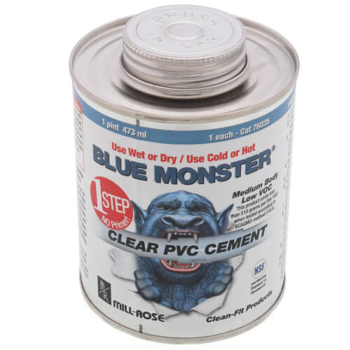 76035 - Blue Monster 76035 - 16 oz. Blue Monster 1 Pint 1-Step PVC ...