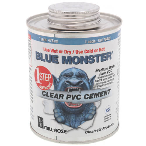 76035 - Blue Monster 76035 - 16 oz. Blue Monster 1 Pint 1-Step PVC ...
