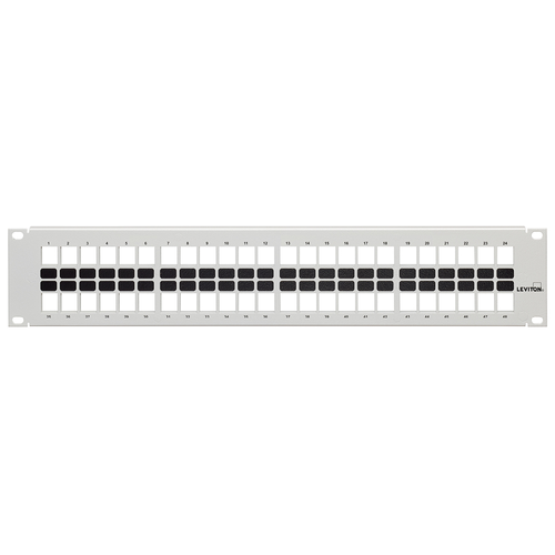 49255-W48 - Leviton 49255-W48 - Flat Quickport, Patch Panel, 48-port ...