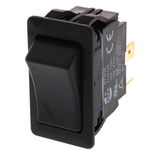774045 - Ideal 774045 - On-Off SPST Black Rocker Switch with Spade ...