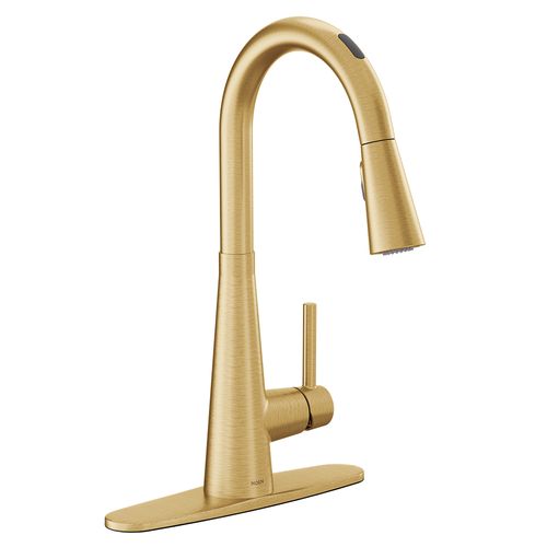 7864EVBG - Moen 7864EVBG - Sleek Brushed Gold 1 Handle Pulldown Kitchen ...