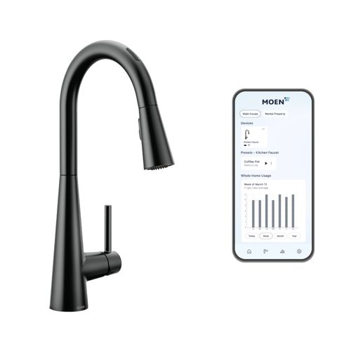 7864EVBL - Moen 7864EVBL - Sleek 1 Handle Pulldown Kitchen Faucet, 1.5 ...