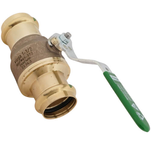 79943 - Viega 79943 - 1-1/2" ProPress Bronze Full Port Ball Valve w ...
