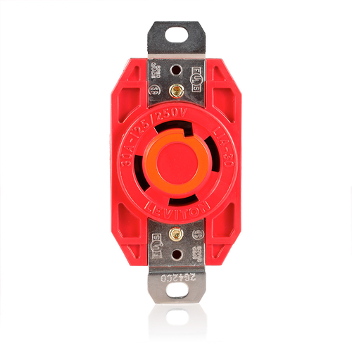 2710-R - Leviton 2710-R - 30A, 125/250V NEMA L14-30R, 3P, 4W, Flush Mtg ...