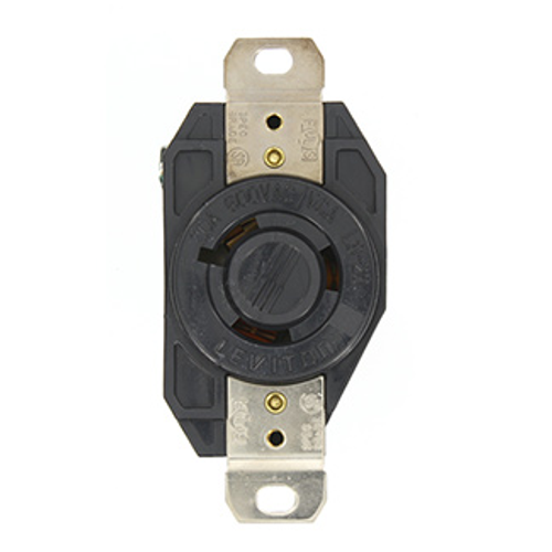 2350 - Leviton 2350 - 20A, 600V NEMA L9-20R, 2P, 3W, Flush Mtg Locking Receptacle, Grounding, V ...