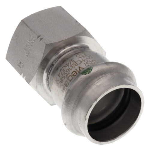 80090 - Viega 80090 - 3/4" Female ProPress 316 Stainless Steel Adapter