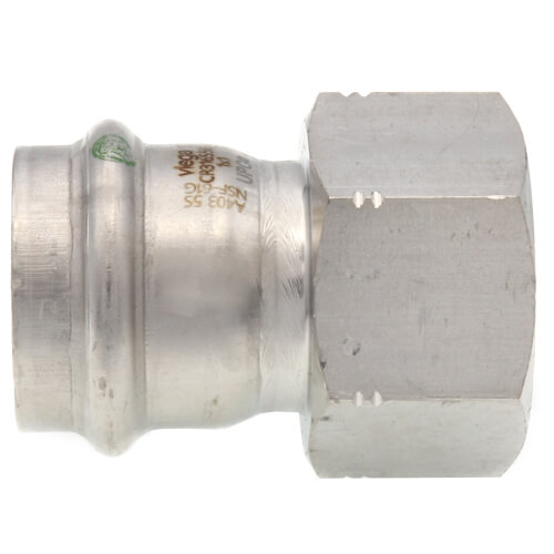 80100 - Viega 80100 - 1" Female ProPress 316 Stainless Steel Adapter