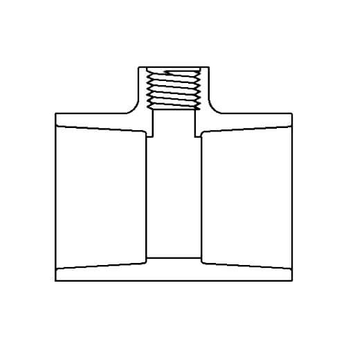 802-248C - 802-248C - 2" x 2" x 3/4" CPVC Schedule 80 Reducing Tee ...