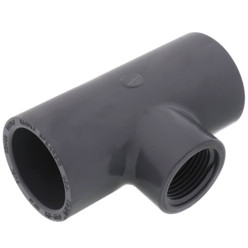 802-131 - 802-131 - 1" x 1" x 3/4" PVC Schedule 80 Reducing Tee (S x FPT)