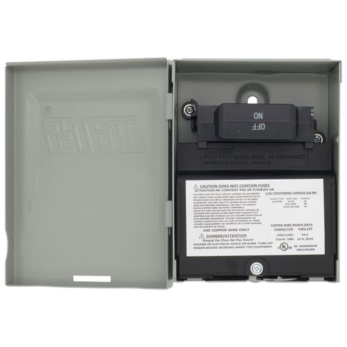 80301 - MARS 80301 - 60A Non-Fused A/C Disconnect w/ Side Open (240V)
