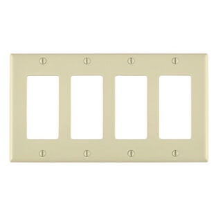80412-NT - Leviton 80412-NT - 4-Gang Electrical Wall Plate, Nylon ...