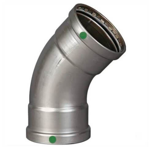 80475 - Viega 80475 - 2-1/2" ProPress XL Stainless Steel 45° Elbow w ...