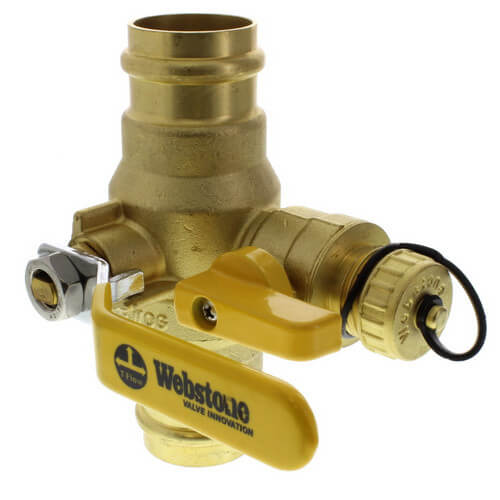 80614 - Webstone 80614 - 1" Press Full Port Ball Valve w/ Drain ...