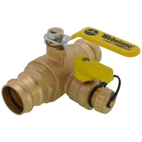 80615 - Webstone 80615 - 1-1/4" Press Full Port Ball Valve w/ Drain ...