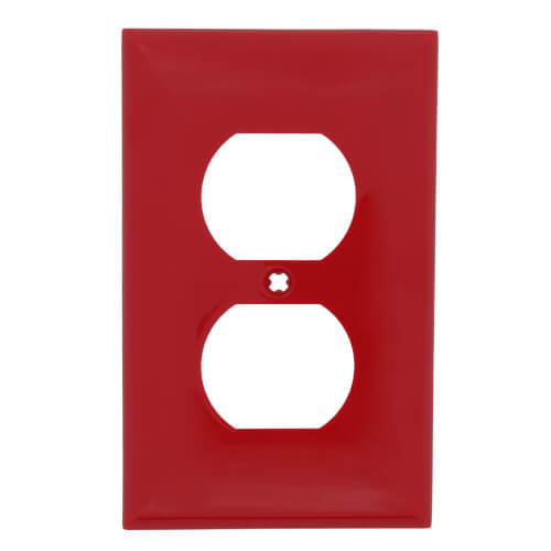 80703-R - Leviton 80703-R - 1-Gang Electrical Wall Plate, Nylon, Duplex ...