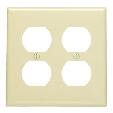 80716-I - Leviton 80716-I - 2-Gang Electrical Wall Plate, Nylon, Duplex ...