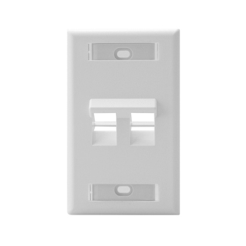 42081-2WS - Leviton 42081-2WS - Angled Single-Gang Quickport, Wallplate ...