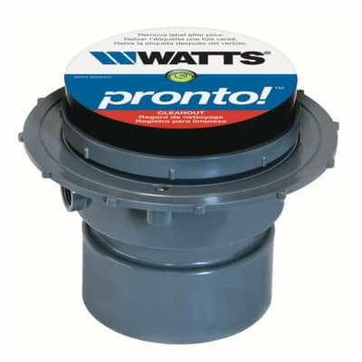 8200329 - Watts 8200329 - 6" Round Pronto PVC Adjustable Floor Cleanout ...