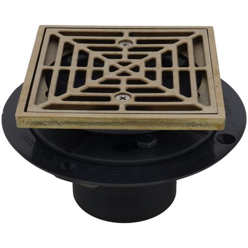 821-200PNQ - Sioux Chief 821-200PNQ - PVC Square Shower Pan Drain w ...