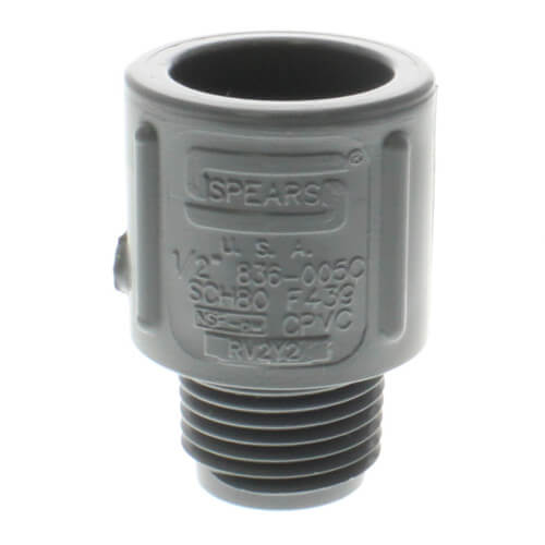 836-005C - 836-005C - 1/2" CPVC Schedule 80 Male Adapter (MPT x Socket)