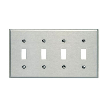 84012-40 - Leviton 84012-40 - 4-Gang Electrical Wall Plate, Non ...
