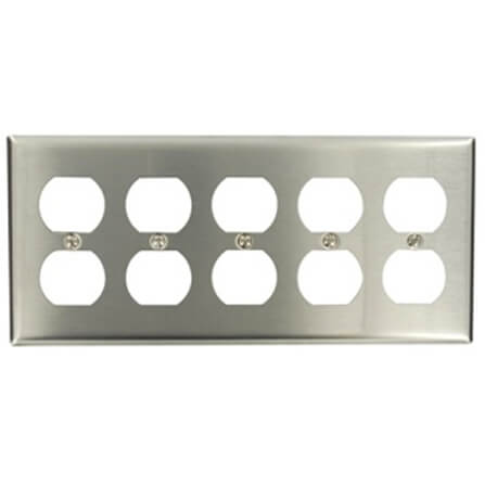 84055-40 - Leviton 84055-40 - 5-Gang Electrical Wall Plate, Non ...