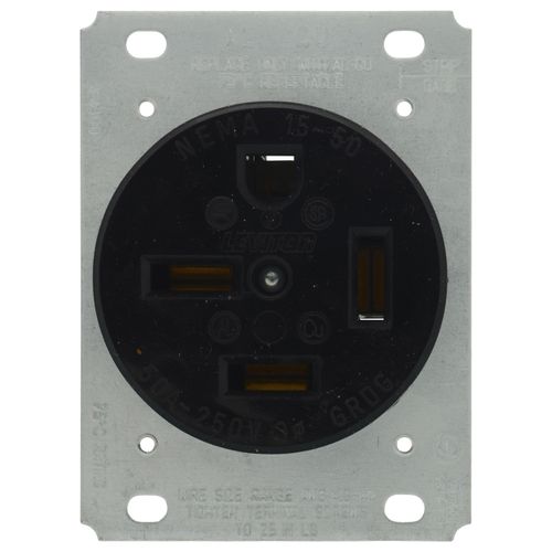 8450 - Leviton 8450 - Industrial Grade Flush Mounting Straight Blade ...