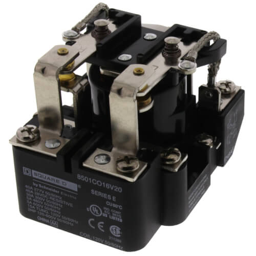 8501CO16V20 - Square D 8501CO16V20 - DPDT Power Relay, 30A (120V)