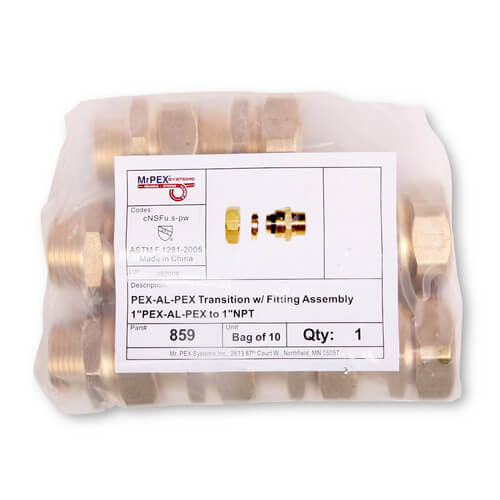 MP859 - Mr. PEX MP859 - 1" PEX-AL-PEX Fitting Assembly (PEX-AL-PEX x MPT)