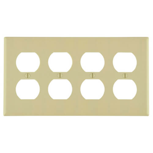 86041 - Leviton 86041 - 4-Gang Electrical Wall Plate, Duplex Receptacle ...