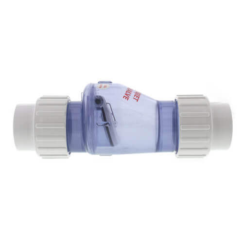 8614CS - Red Flag Products 8614CS - 1-1/4" Clear Flapper Check Valve w ...
