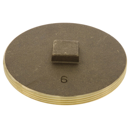 876-60 - Sioux Chief 876-60 - 6" Brass Raised Head Cleanout Plug