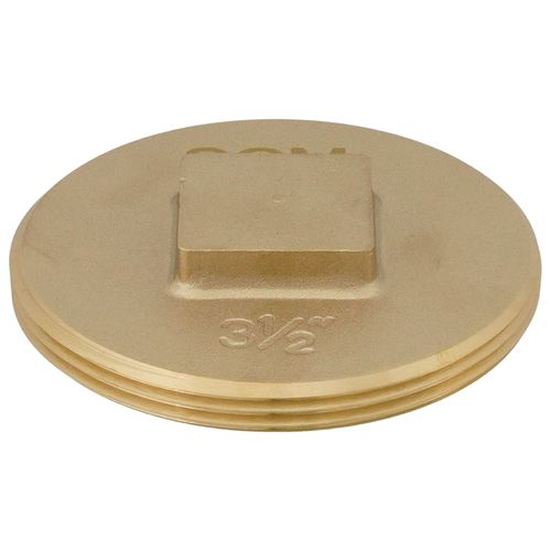 876-RS35 - Sioux Chief 876-RS35 - 3-1/2" Brass Raised Head Cleanout Plug