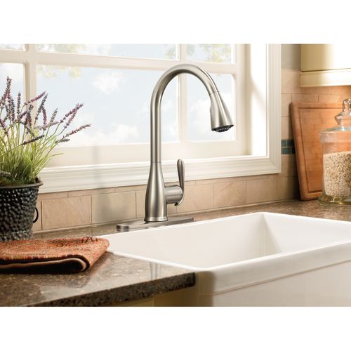 87879SRS - Moen 87879SRS - Haysfield 1 Handle High Arc Kitchen Faucet ...