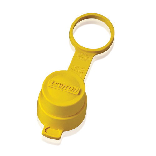 26W - Leviton 26W - Cap for Locking Plug, 20A, Wetguard IP66 (Yellow)