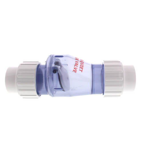 8815CS - Red Flag Products 8815CS - 1-1/2" Clear Flapper Check Valve w ...