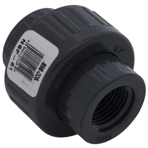 898-005 - 898-005 - 1/2" PVC Sch. 80 Union With EPDM O-Ring Seal (FPT x FPT)