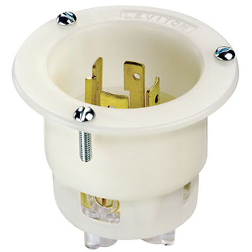 2435 - Leviton 2435 - 20A, 480V 3-Phase, NEMA L16-20P, 3P, 4W, Flanged ...
