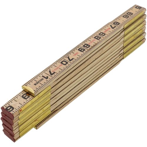 900-6 - Klein Tools 900-6 - 6' Wood Folding Rule, Inside Reading
