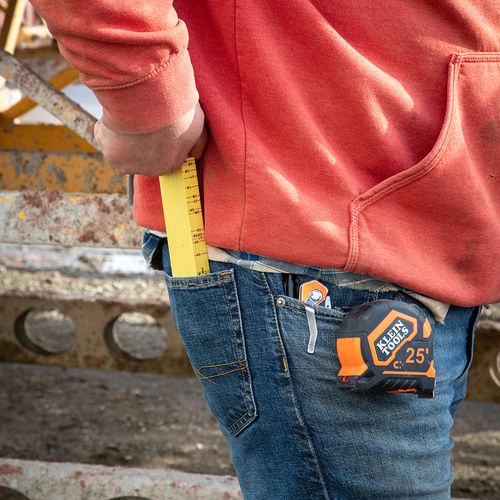 91163B - Klein Tools 91163B - 6' Fiberglass Folding Ruler, Outside ...