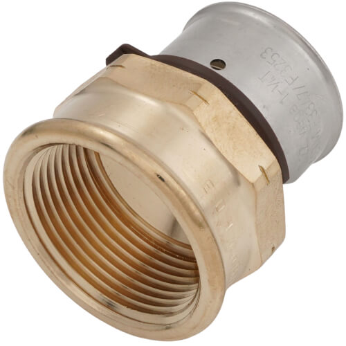 91570 - Viega 91570 - 1-1/4" PEX Press Female Adapter w/ Sleeve (Lead Free)