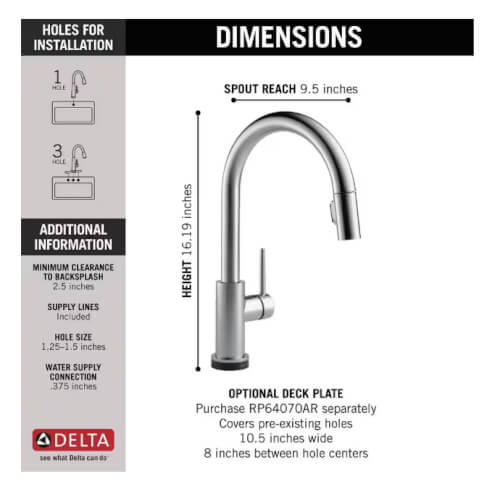 9159T-AR-DST - Delta 9159T-AR-DST - Trinsic Single Handle Pull-Down ...