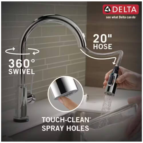 9159T-DST - Delta 9159T-DST - Trinsic Single Handle Pull-Down Kitchen ...