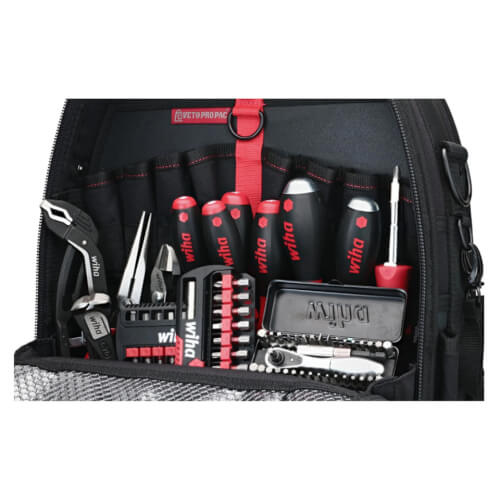91862 - Wiha 91862 - 63-Piece Wiha RedStripe TECH PAC Contractor Tool Kit